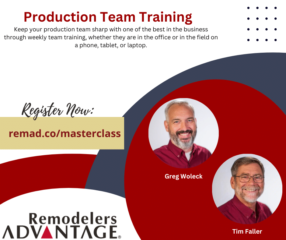 Design + Production Team Training - The Remodelers Advantage Store